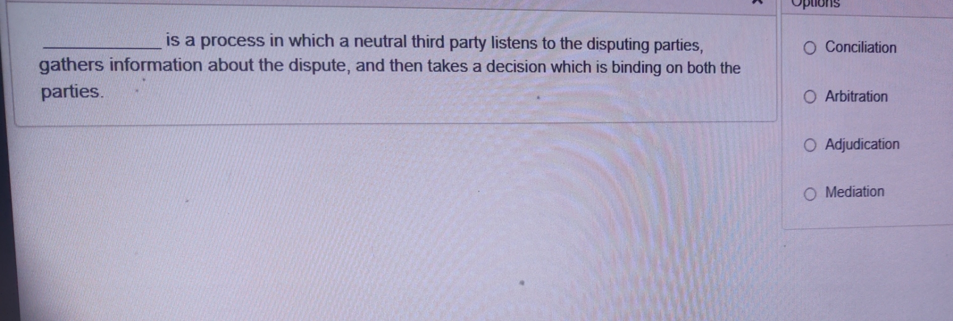 Solved q, ﻿is a process in which a neutral third party | Chegg.com