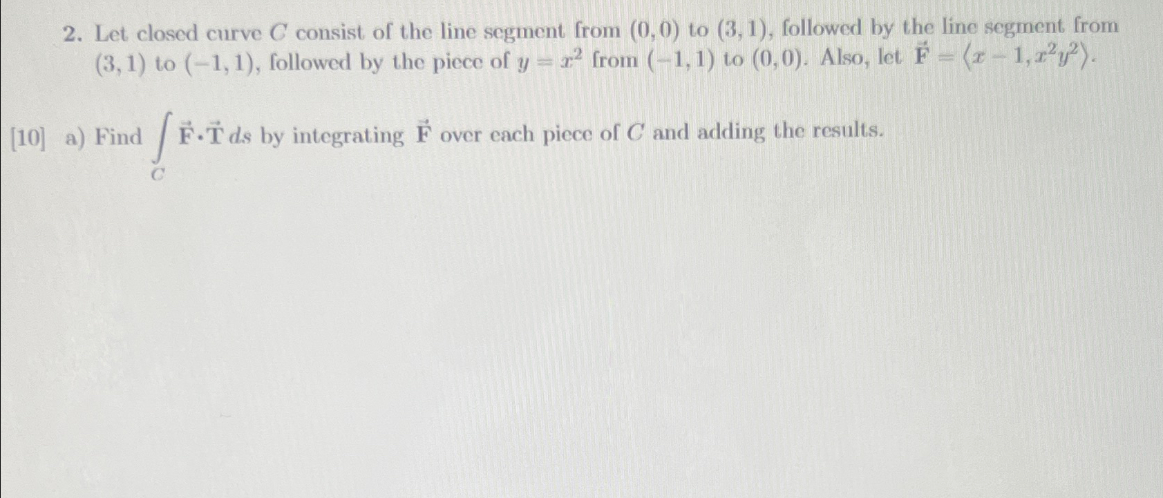 Solved Let closed curve C ﻿consist of the line segment from | Chegg.com