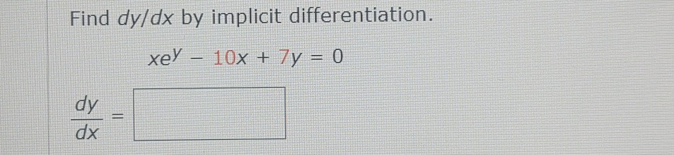 Solved Find dy/dx by implicit differentiation. 8x3 + 9y3 66 | Chegg.com