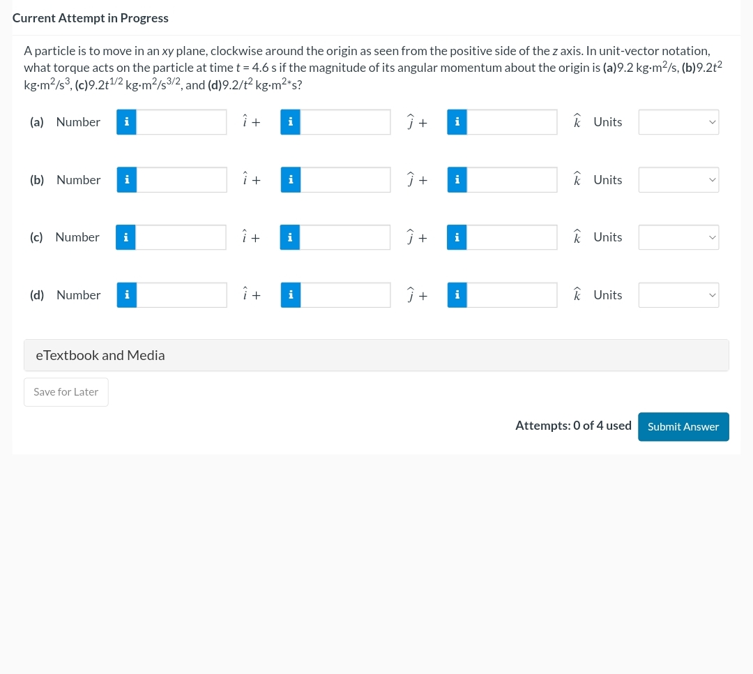 Solved by an EXPERT Current Attempt in ProgressA particle is to move in | Chegg.com