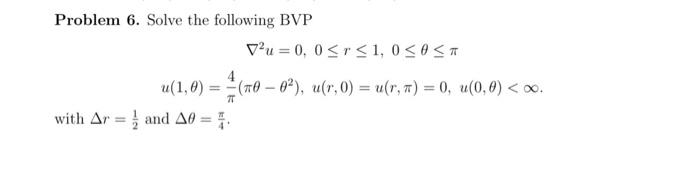 Solved Problem 6. Solve the following BVP | Chegg.com