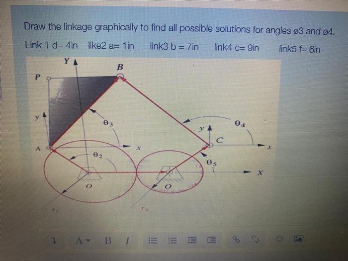 Solved Draw the linkage graphically to find all possible | Chegg.com