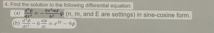 Solved Find the solution to the following differential | Chegg.com