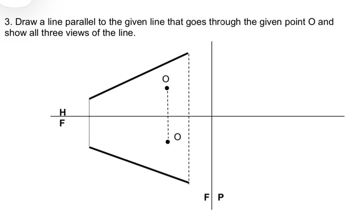 Solved 3. Draw a line parallel to the given line that goes | Chegg.com