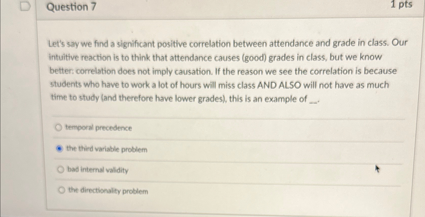 Solved Question 71 ﻿ptsLet's say we find a significant | Chegg.com