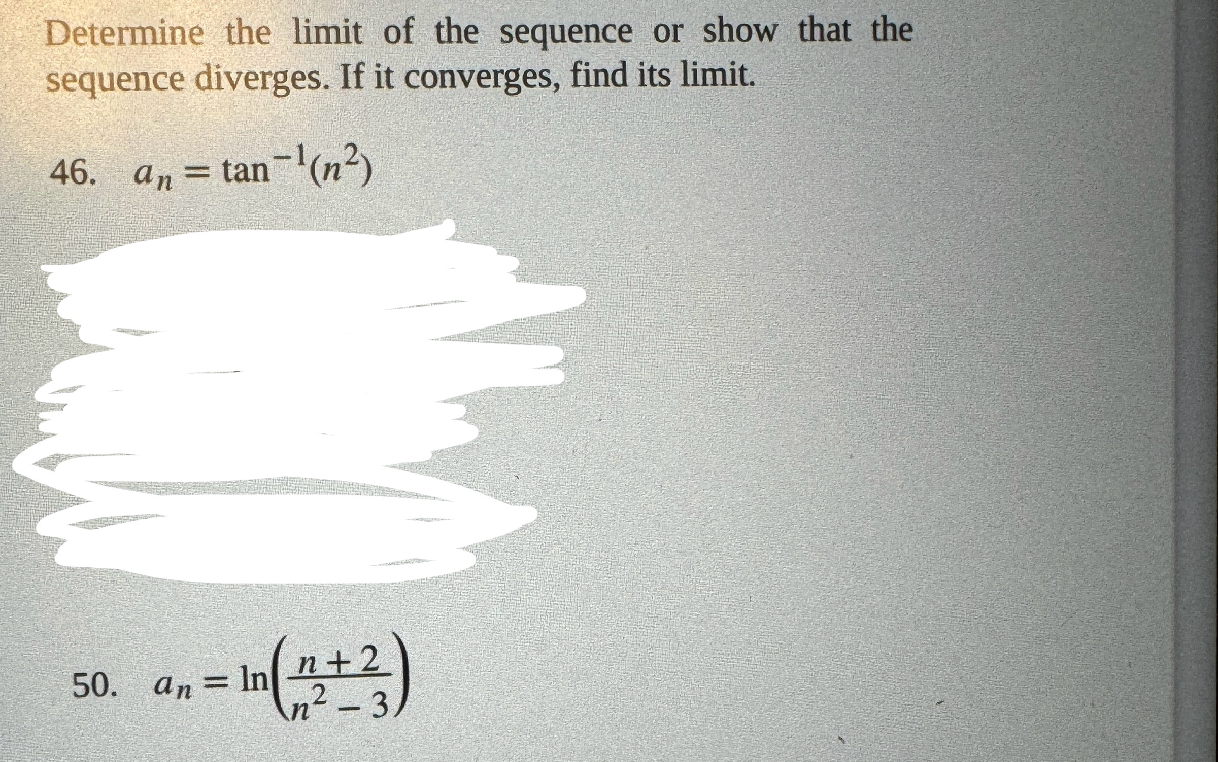 Solved Determine the limit of the sequence or show that the | Chegg.com