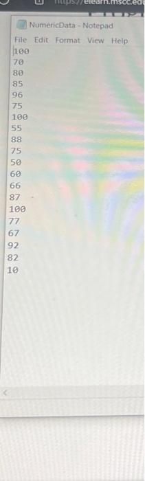 Solved StudentData - Notepad File Edit Format View Help | Chegg.com