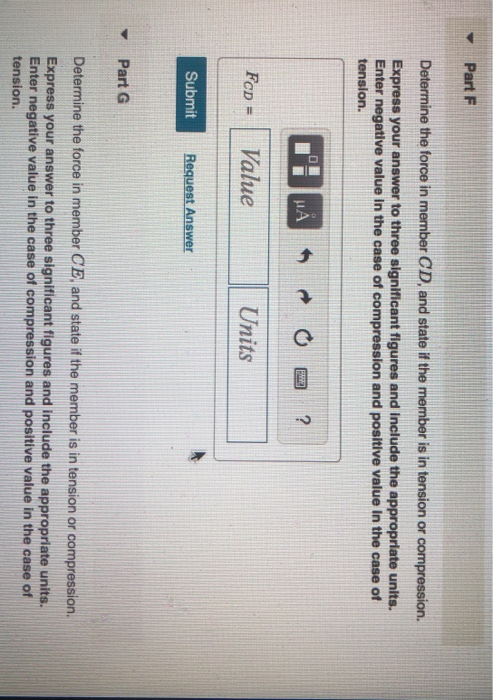Solved Part A Determine The Force In Member Ab And State