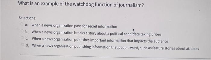 What is an example of the watchdog function of | Chegg.com