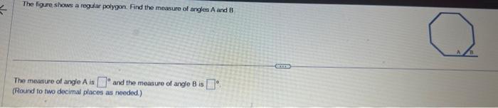 Solved The figure shows a regular polygon. Find the measure | Chegg.com