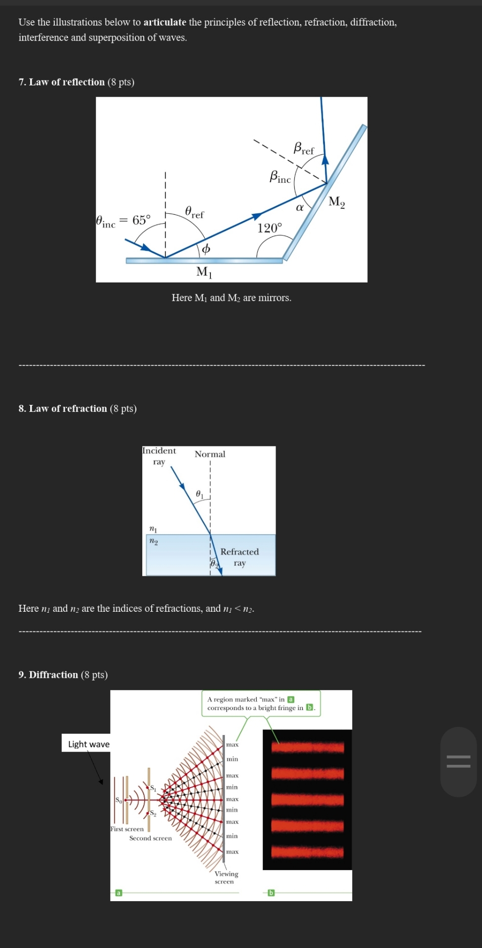 Solved Please Help Soecially On Difrqction Use The