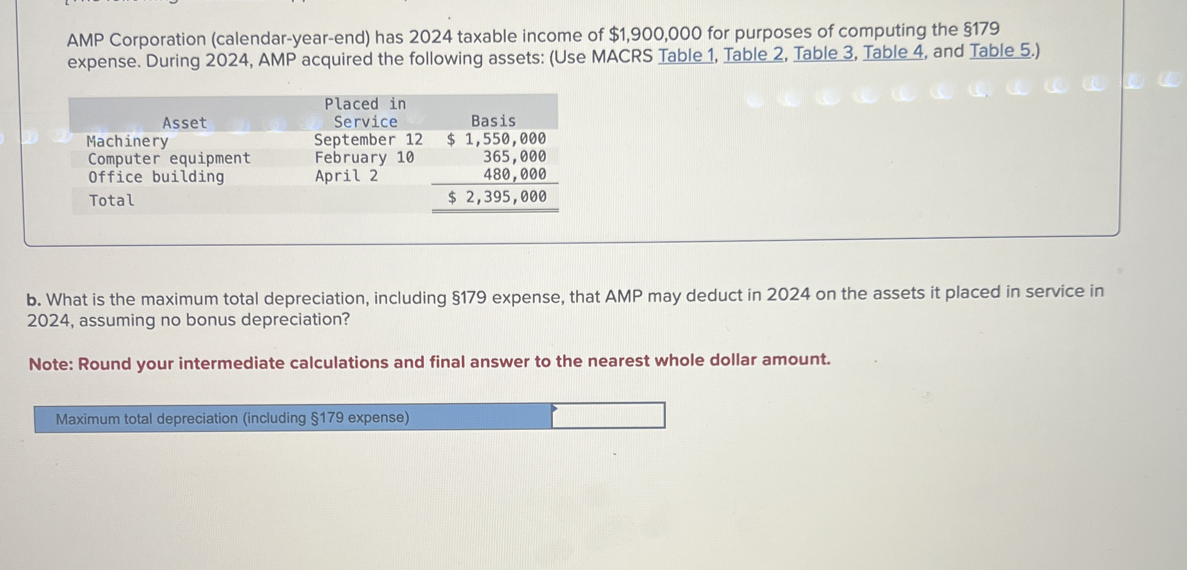 Solved AMP Corporation (calendar-year-end) ﻿has 2024 | Chegg.com