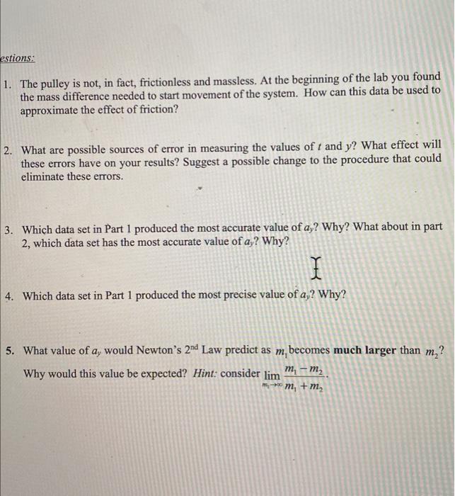 Solved The pulley is not, in fact, frictionless and | Chegg.com