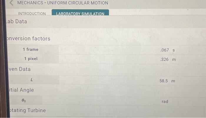 Solved Turbine blade is 58.5 m. One pixel is 0.326 m. | Chegg.com