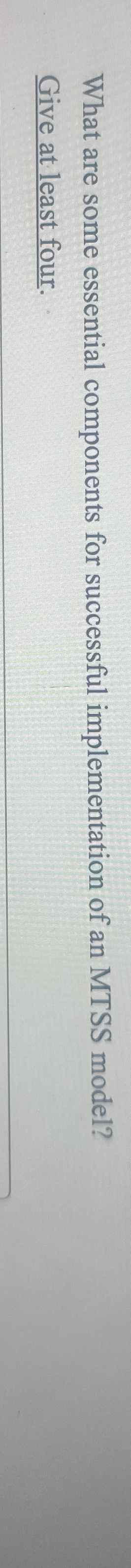 Solved What are some essential components for successful | Chegg.com