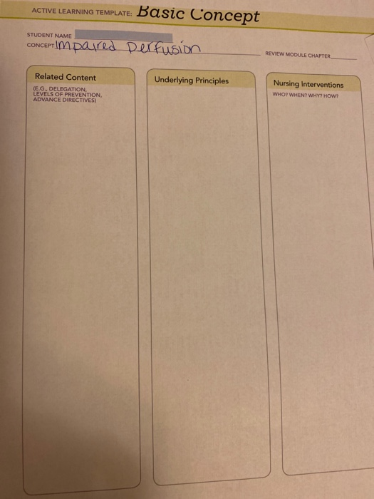 Solved ACTIVE LEARNING TEMPLATE: Basic Concept STUDENT NAME | Chegg.com