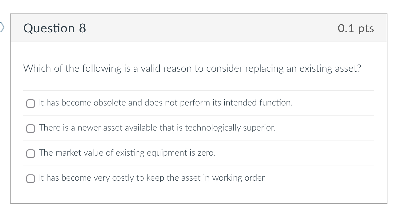 Solved Question 80.1 ﻿ptsWhich of the following is a valid | Chegg.com