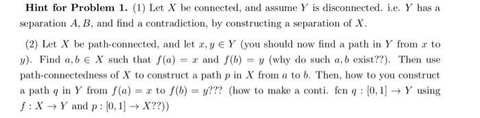 Solved Problem 1. Let f: X Y be continuous and surjective | Chegg.com