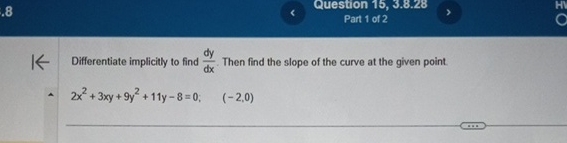 8Question 15, 3.8.28Part 1 ﻿of 2Differentiate | Chegg.com