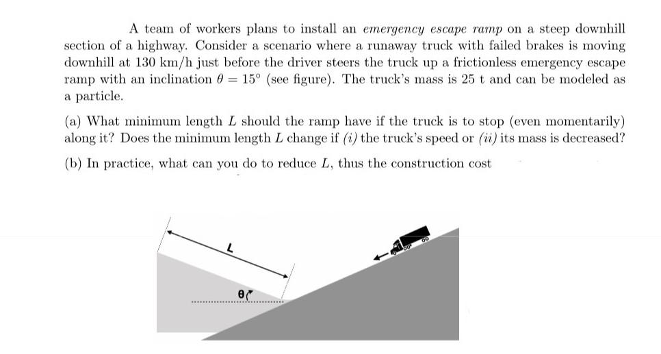 Solved A team of workers plans to install an emergency | Chegg.com