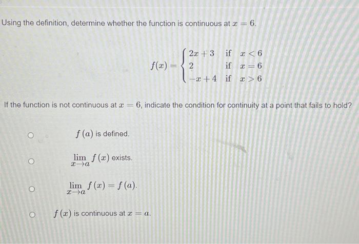 Solved Using definition, determine whether the function is | Chegg.com
