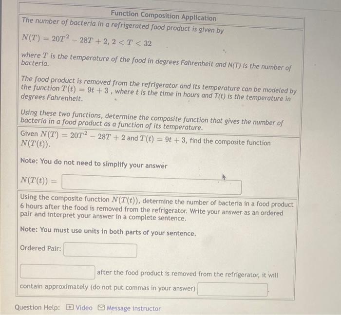 Solved Function Composition Application The number of | Chegg.com