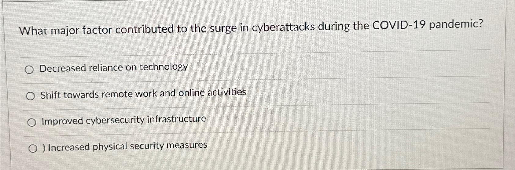 Solved What major factor contributed to the surge in | Chegg.com