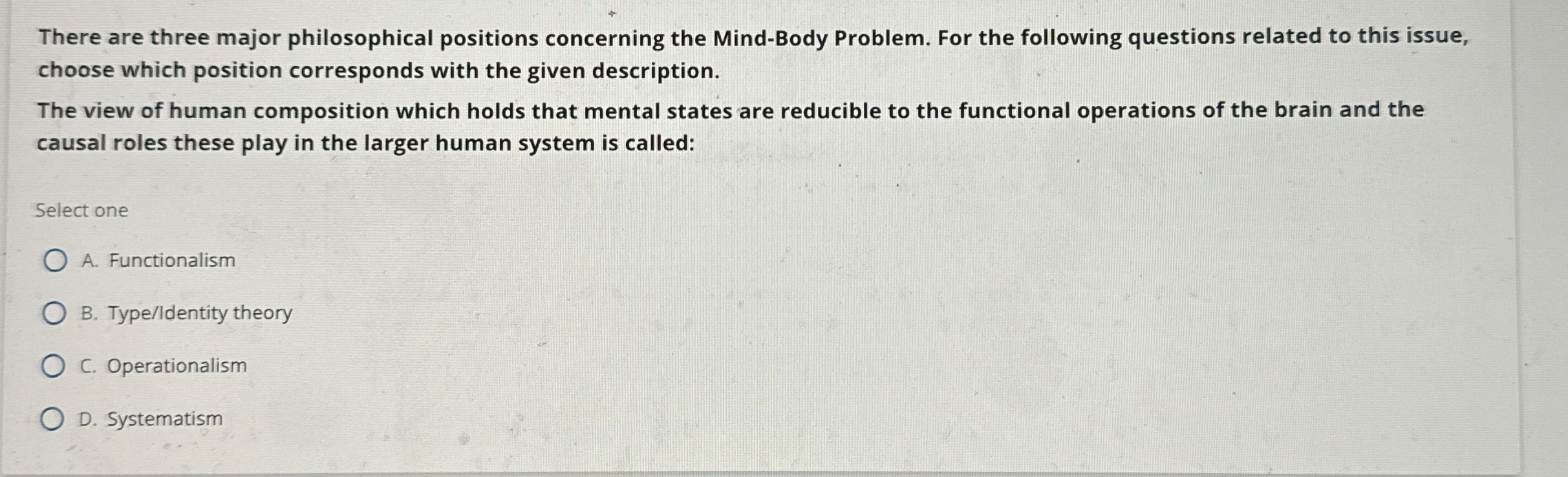 Solved There are three major philosophical positions | Chegg.com