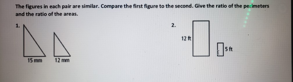 Solved The figures in each pair are similar. Compare the | Chegg.com