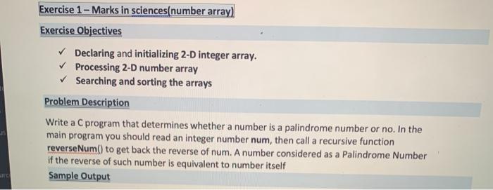 Solved Exercise 1 - Marks in sciences(number array) Exercise | Chegg.com
