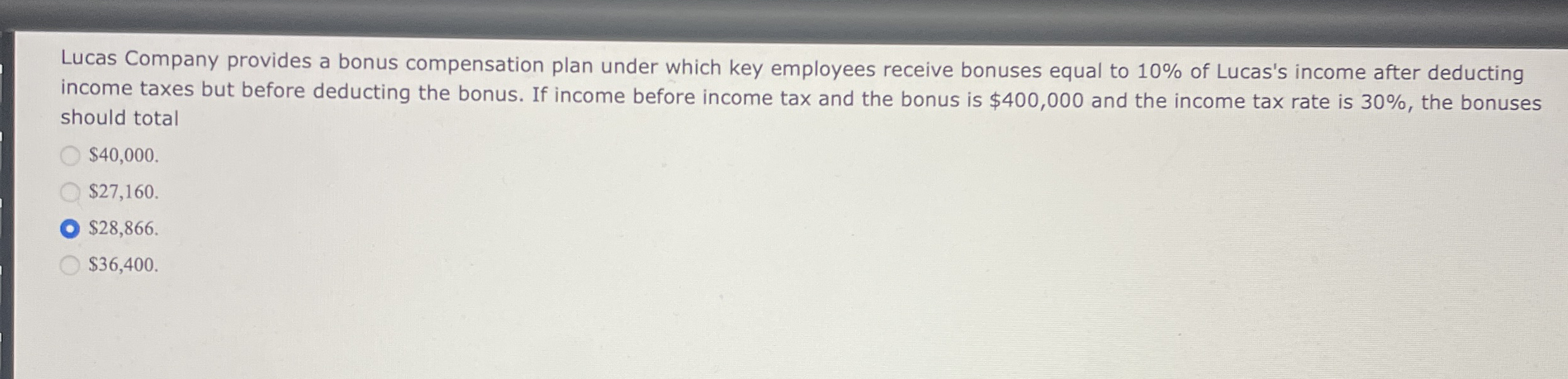 Solved Lucas Company provides a bonus compensation plan | Chegg.com