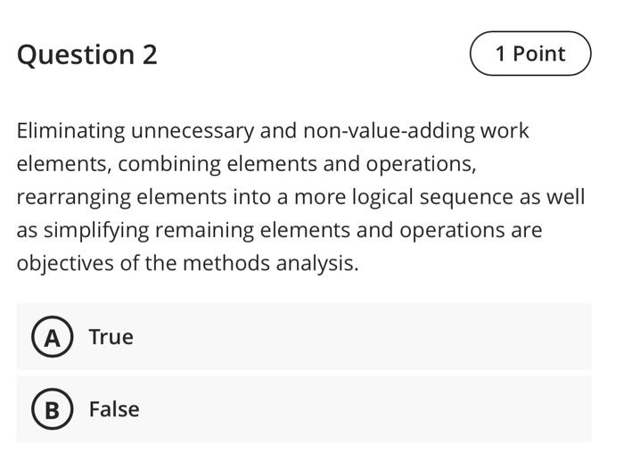 Solved Question 2 1 Point Eliminating unnecessary and | Chegg.com