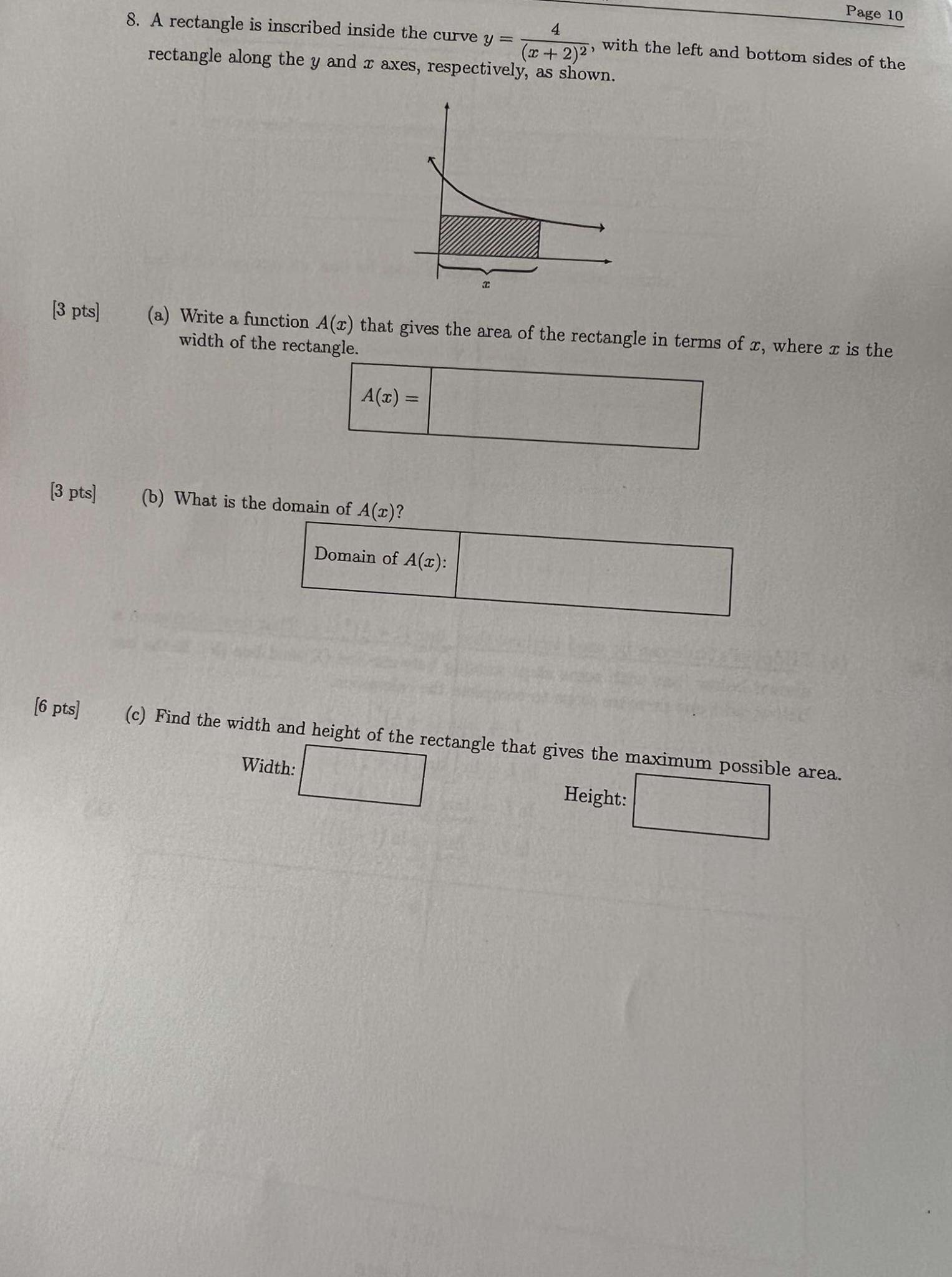 Solved Page 108. ﻿A rectangle is inscribed inside the curve | Chegg.com
