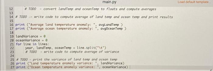 Solved 14.1 NASA Temperature Anomalies Data Both the | Chegg.com