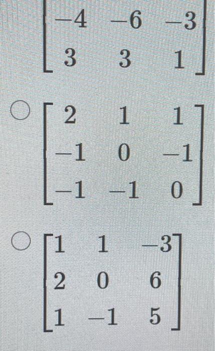 Solved Which of the following matrices is diagonalizable? | Chegg.com