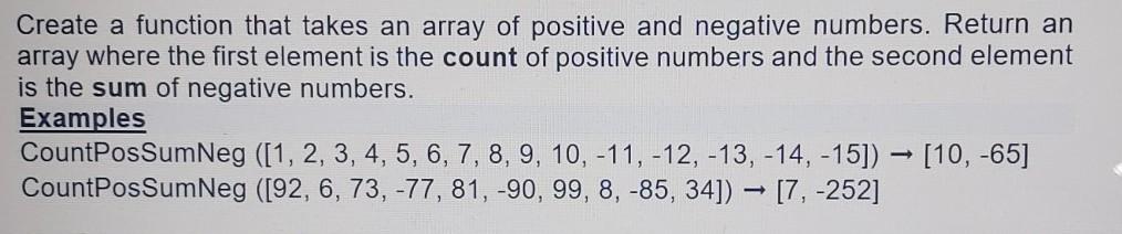 Solved Write A C Create A Function That Takes An Array Of 5006