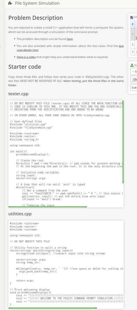 - File System Simulation Problem Description ЕСА # | Chegg.com