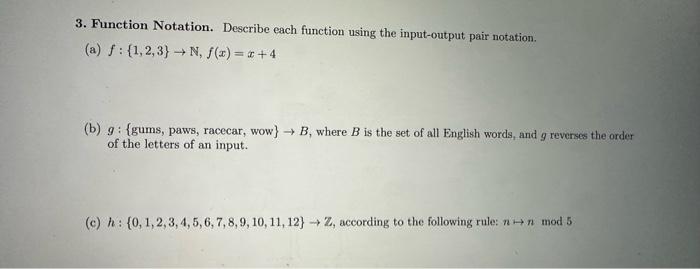Solved describe the functions using input and out pair | Chegg.com