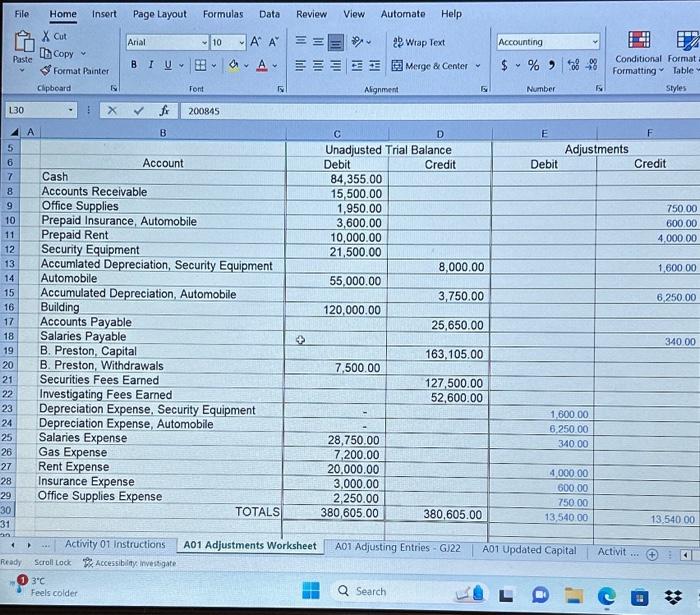 File Home Insert Page Layout Formulas Data Review | Chegg.com