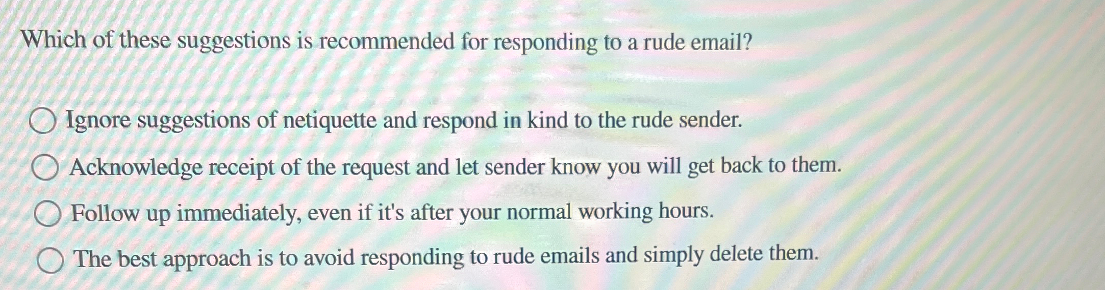Solved Which of these suggestions is recommended for | Chegg.com