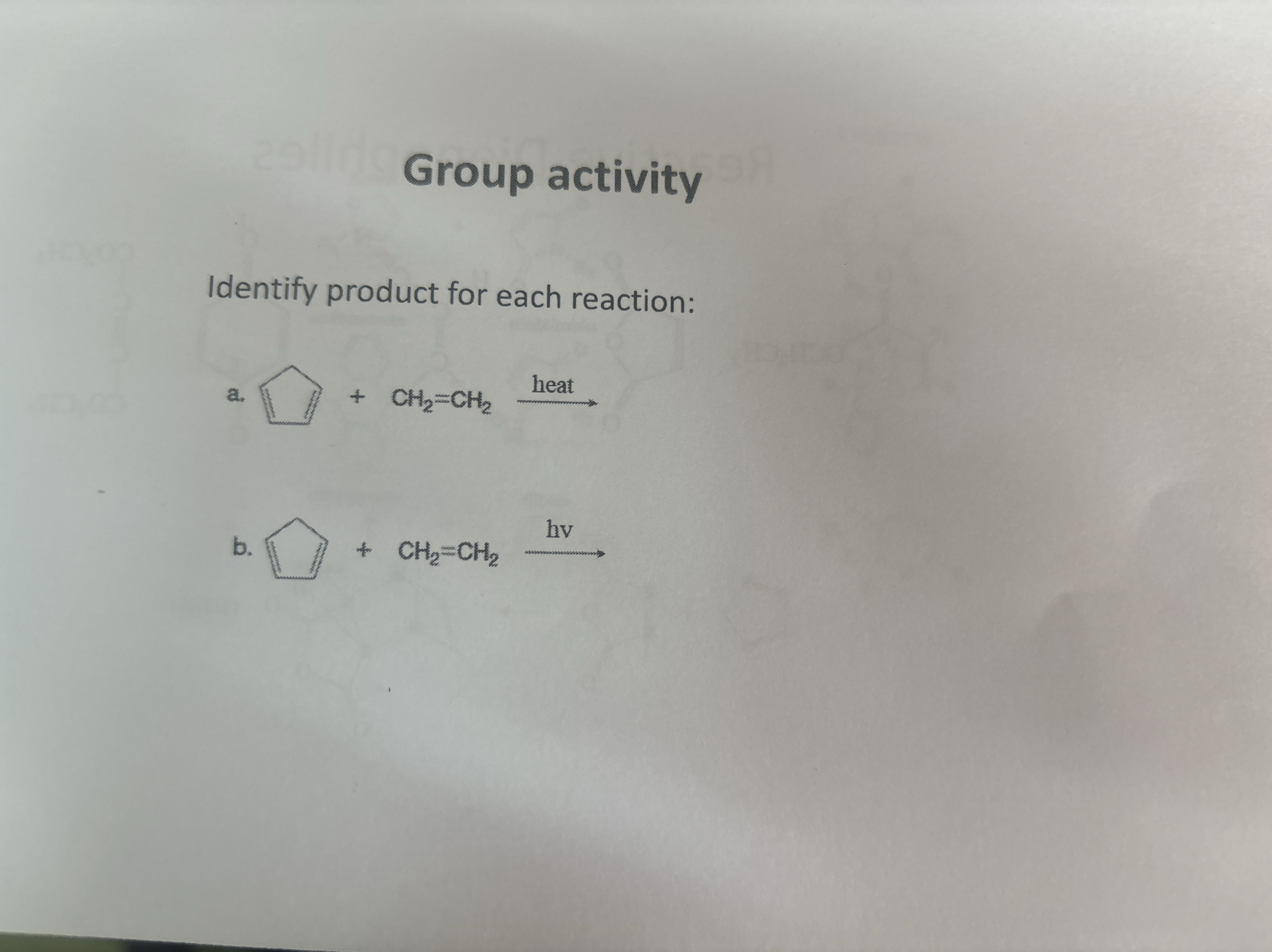 Solved Group activityIdentify product for each | Chegg.com