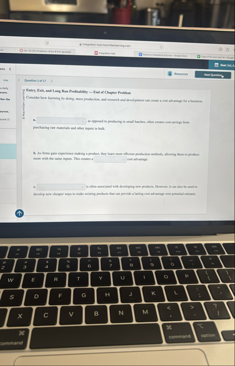 Solved integration-hub macmillanleaning comintrovionlitaBure | Chegg.com
