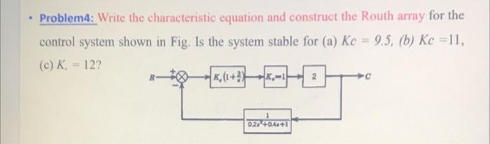 Solved Problem4: Write the characteristic equation and | Chegg.com