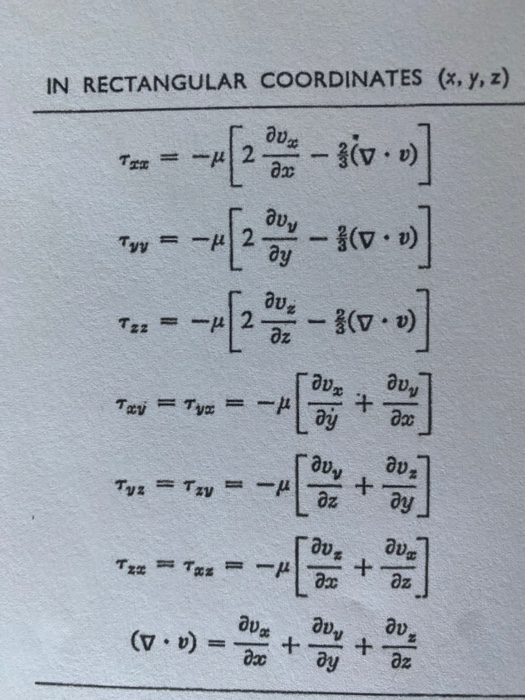 Solved 1. Using the Navier-Stokes equations and the | Chegg.com