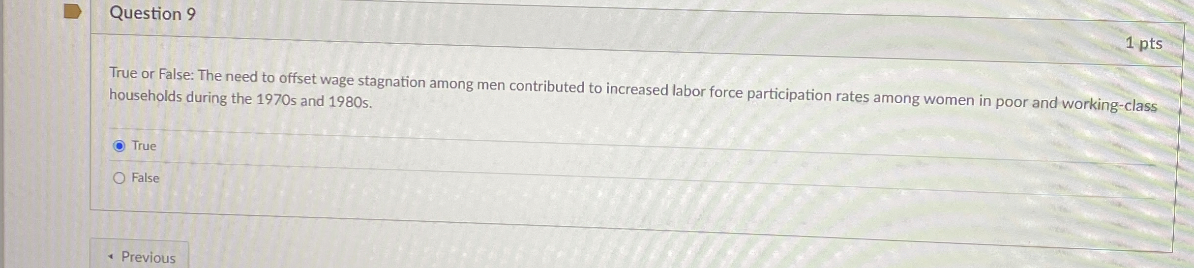 Solved Question 9True or False: The need to offset wage | Chegg.com