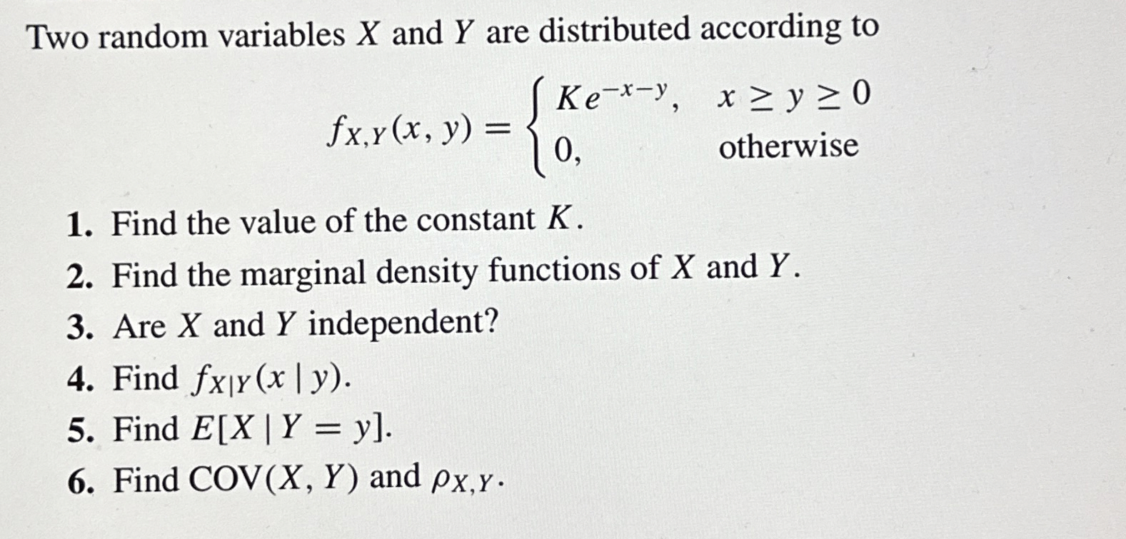 Solved Two random variables x ﻿and Y ﻿are distributed | Chegg.com
