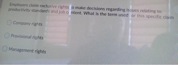 Solved Question 25 (1 point) During the union certification | Chegg.com