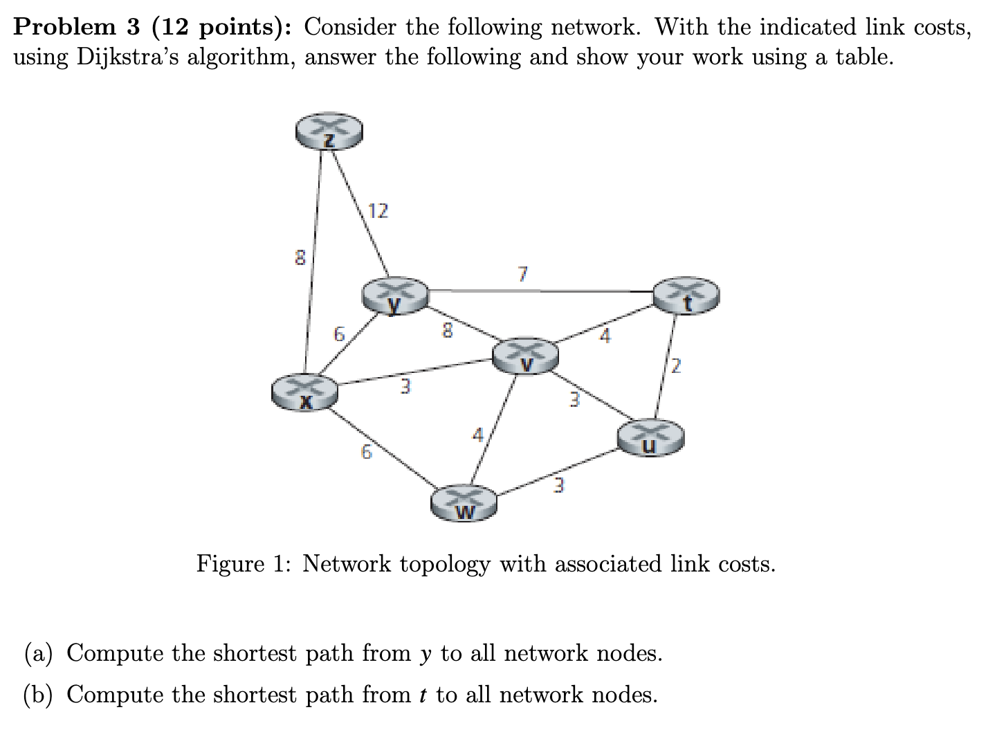 Solved Problem 3 (12 ﻿points): Consider the following | Chegg.com