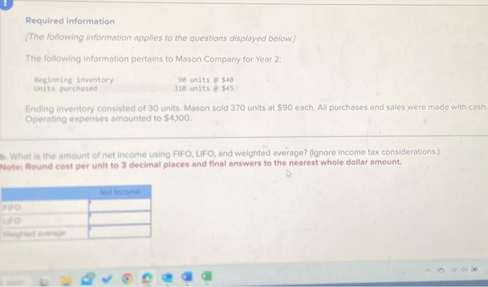 Solved need fifo, lifo and weighted average of the questions | Chegg.com
