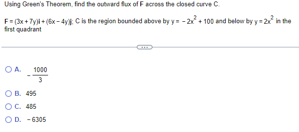 Solved Using Green's Theorem, find the outward flux of F | Chegg.com